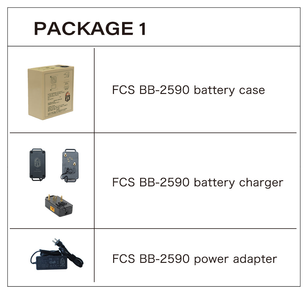 FCS BB-2590 Rechargeable Li-ion Battery Case Black – tac-junction